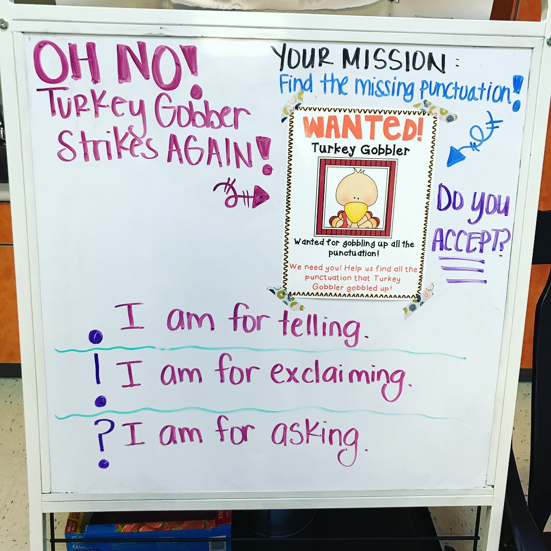 A Punctuation Scoot Game - Missing Tooth Grins