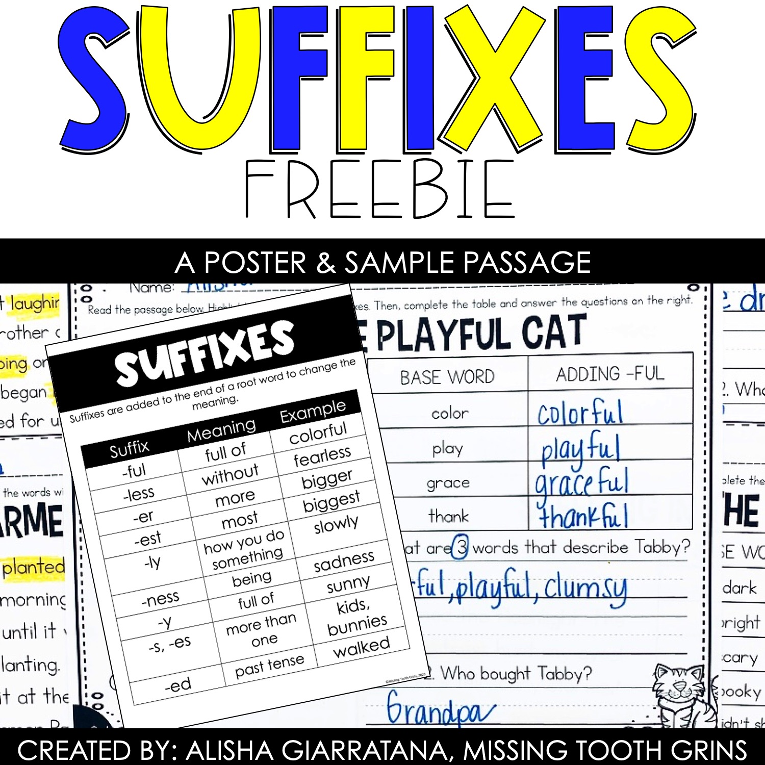 Teaching Prefixes and Suffixes - Missing Tooth Grins