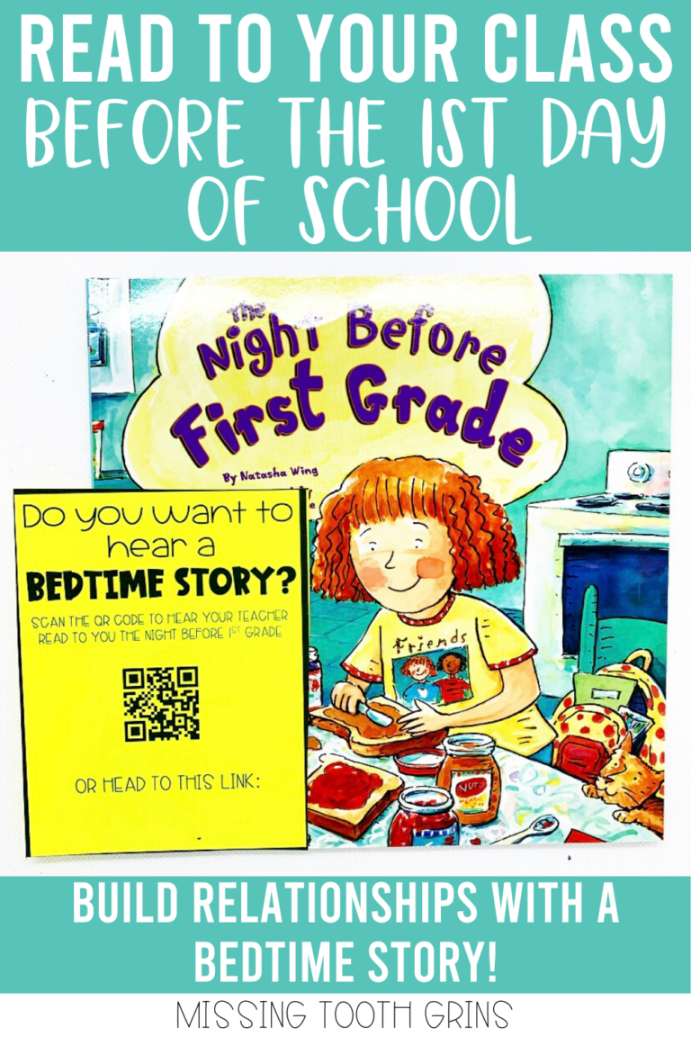 Read To Your Class Before The First Day Of School - Missing Tooth Grins