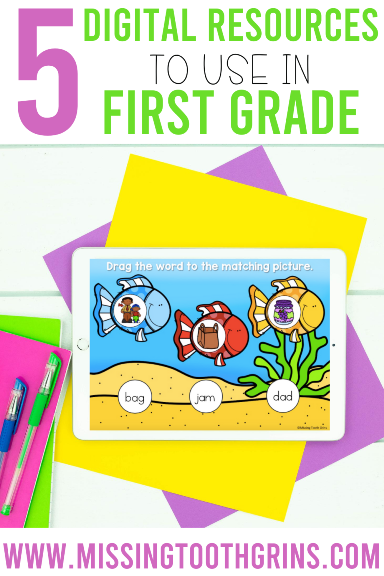 5 Digital Resources To Use In First Grade - Missing Tooth Grins