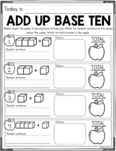1st Grade Math Journal | September Spiral Review - Missing Tooth Grins