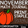 Kindergarten Math Journal November | Distance Learning - Missing Tooth ...