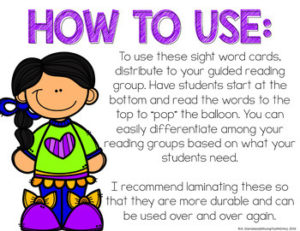 Sight Word Small Group Game List 1-100 - Missing Tooth Grins
