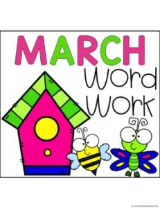 Word Work Center March - Missing Tooth Grins