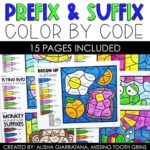 Color By Code Suffixes and Prefixes | Distance Learning - Missing Tooth ...