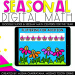 1st Grade Digital Math Centers | Seasonal | Google Classroom & Seesaw ...