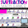 Subtraction Independent Math Games | Distance Learning - Missing Tooth ...