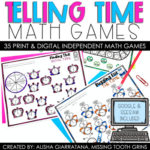 Telling Time Independent Math Games | Distance Learning - Missing Tooth ...