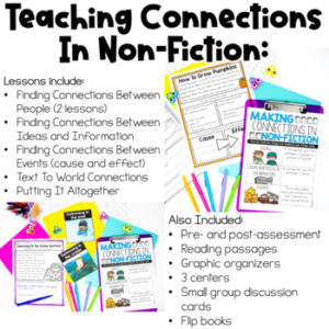 Making Connections In Fiction and Non-Fiction Reading Unit RI 1.3 ...