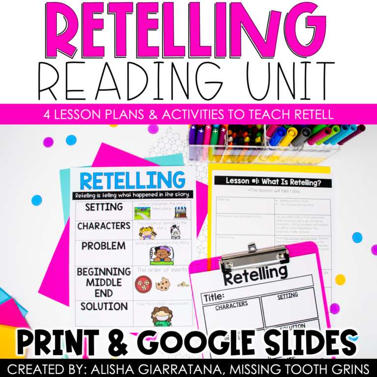 Teaching Story Retell In The Primary Grades - Missing Tooth Grins