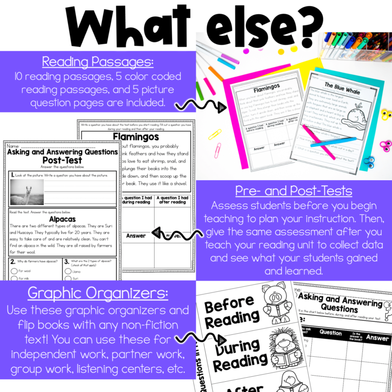 Asking and Answering Questions in Fiction and Non-Fiction RL1.1 and RI1 ...