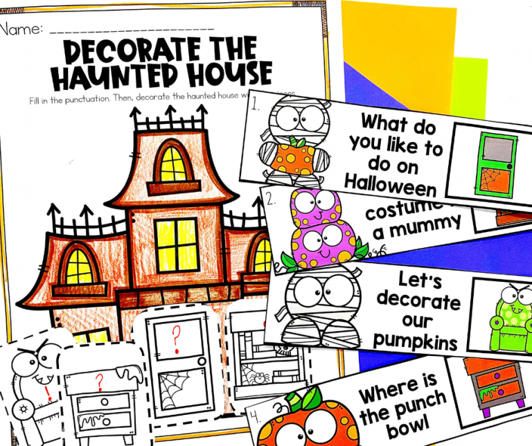 Punctuation Activities for Halloween - Missing Tooth Grins