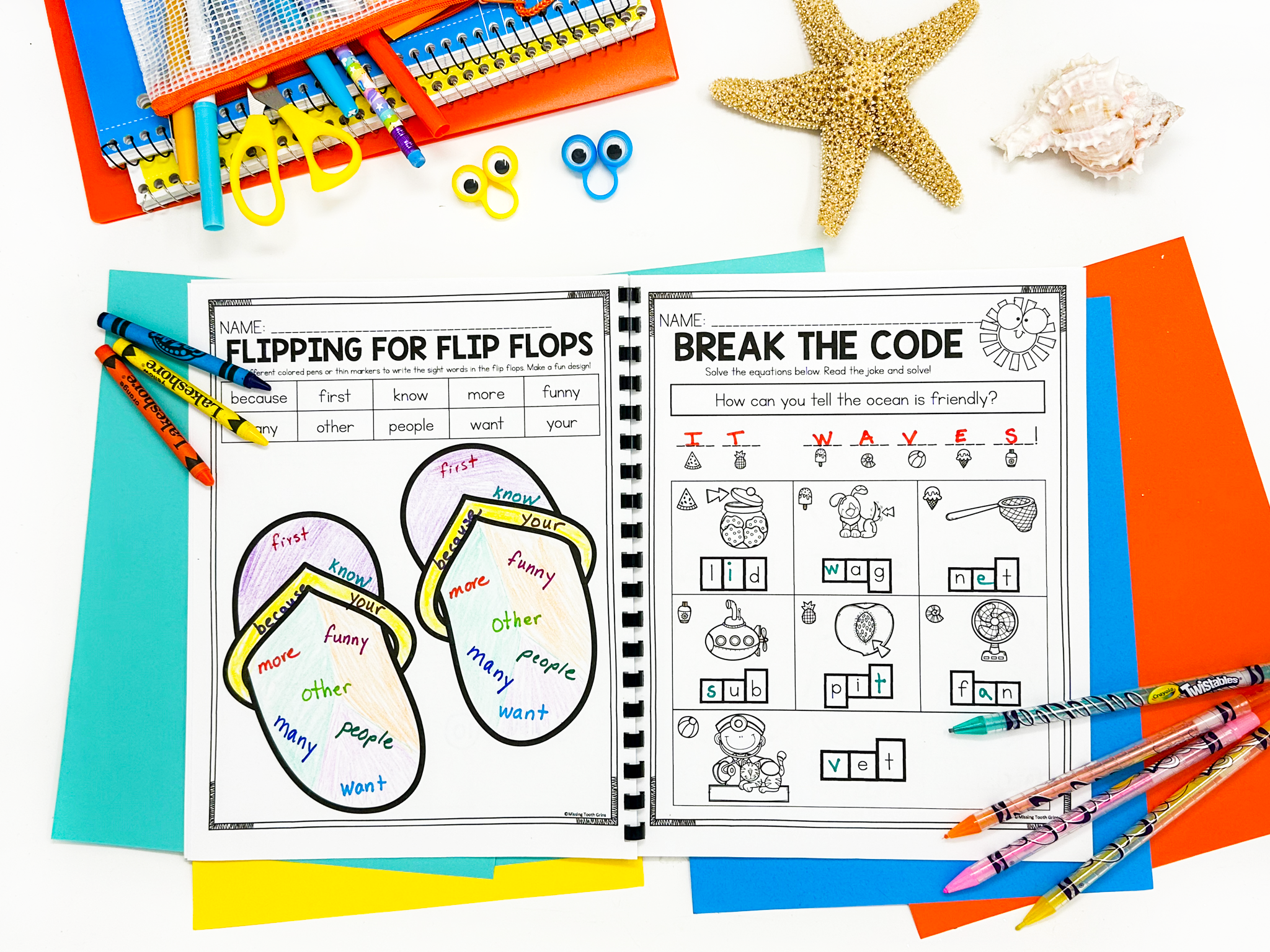 End Of Year Printables For 1st Grade Review - Missing Tooth Grins