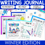 Winter Writing Prompts | No Prep Journal Activities December, January ...