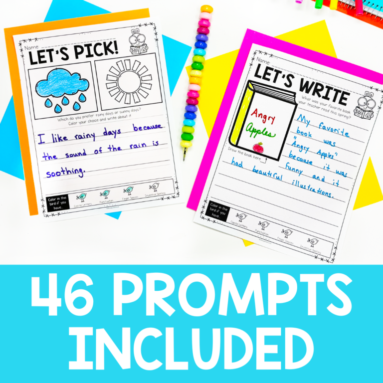 Spring Writing Prompts | No Prep Journal Activities - Missing Tooth Grins
