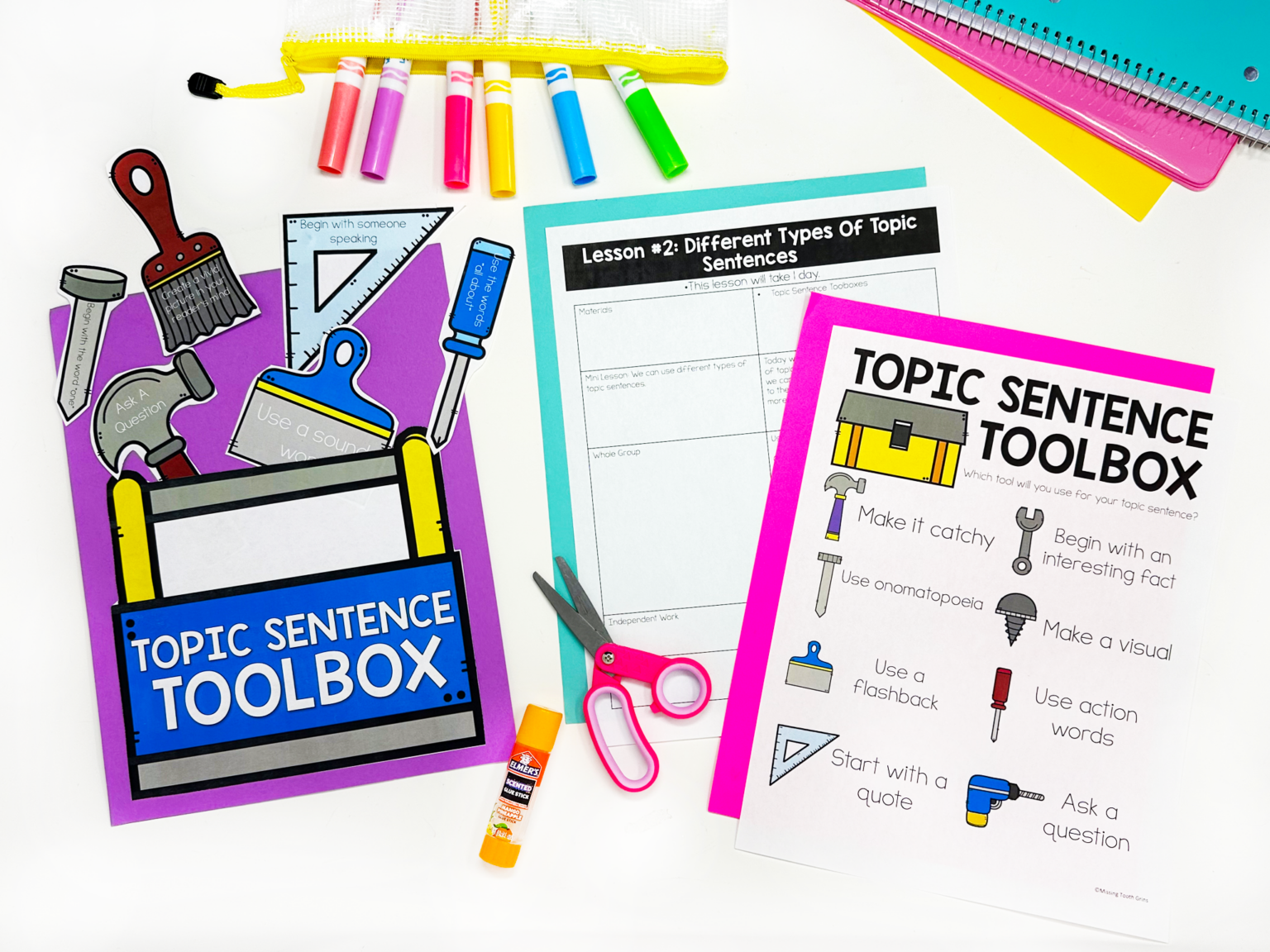 How To Teach Topic Sentences In Primary Grades - Missing Tooth Grins