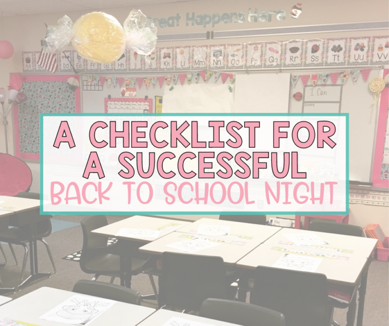A Checklist For A Successful Back To School Night - Missing Tooth Grins