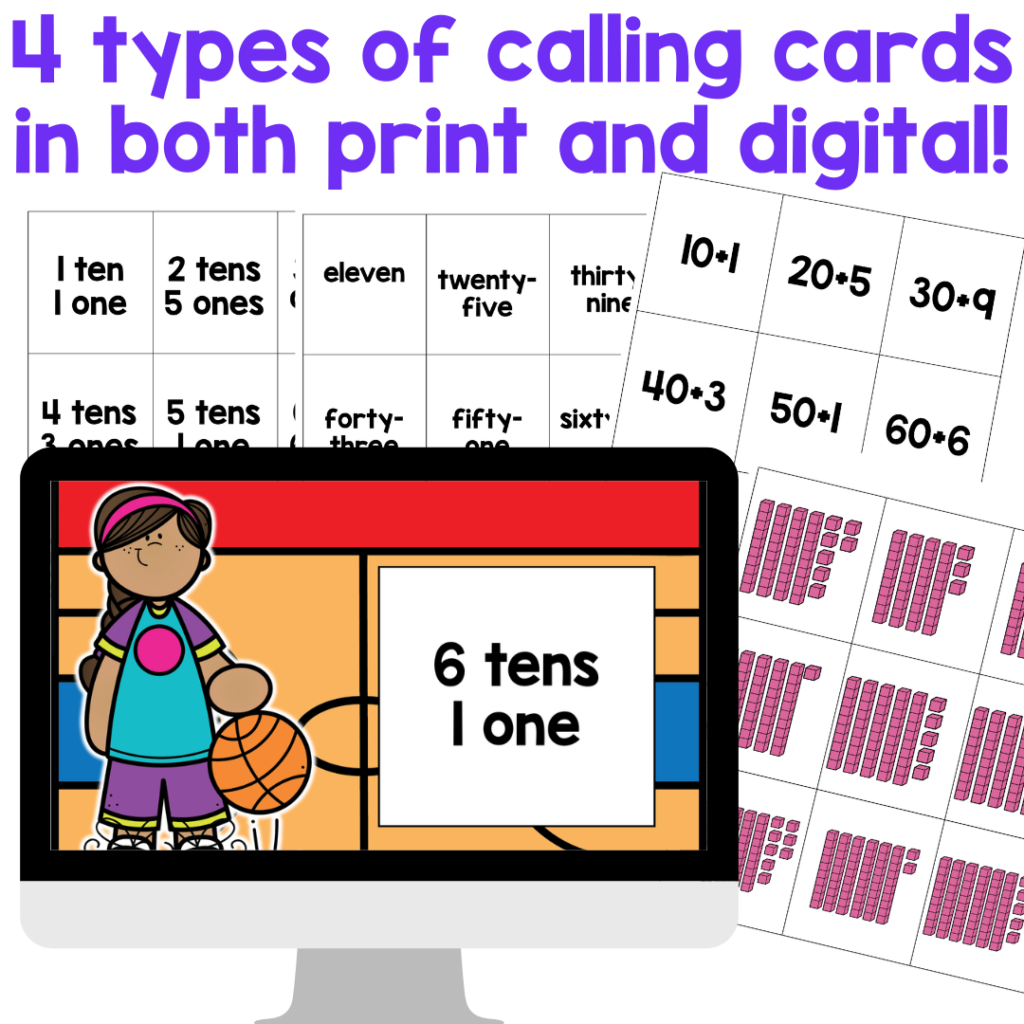 Place Value Bingo Game - Tens Ones Base Ten, Expanded Form - Missing ...