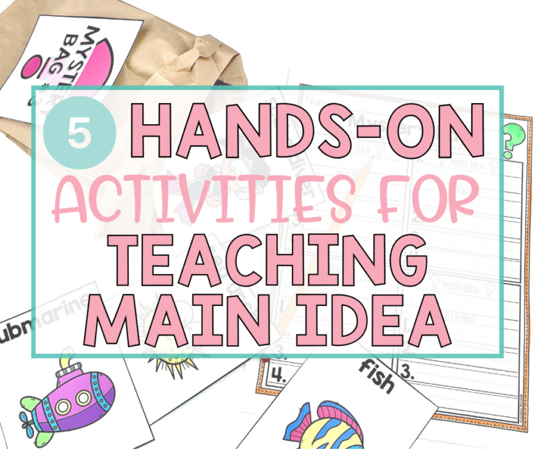 5 Hands-On Activities For Teaching Main Idea In First Grade - Missing ...