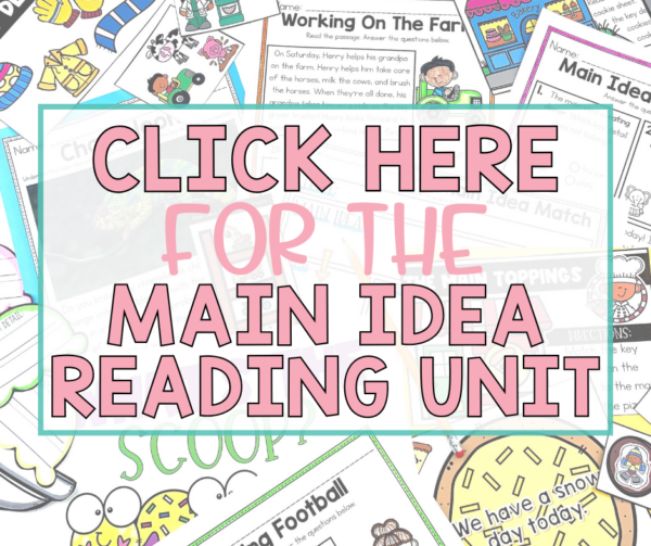 5 Hands-On Activities For Teaching Main Idea In First Grade - Missing ...