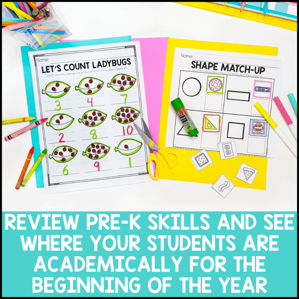 First Week of Kindergarten No Prep Printables, Worksheets for Back To ...